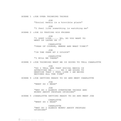 Script short film year 2 | PDF