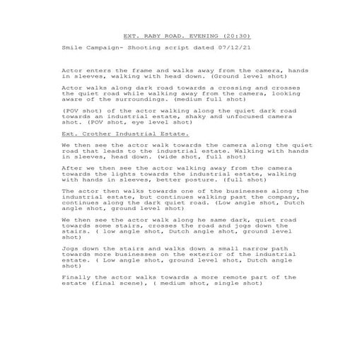 Script smile campaign script | PDF