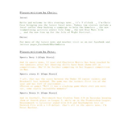 Scripts on one page | PDF