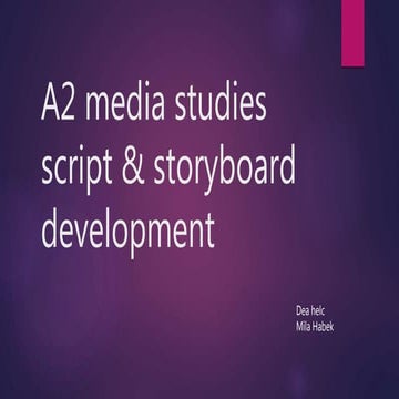 Script storyboard development | PPTX