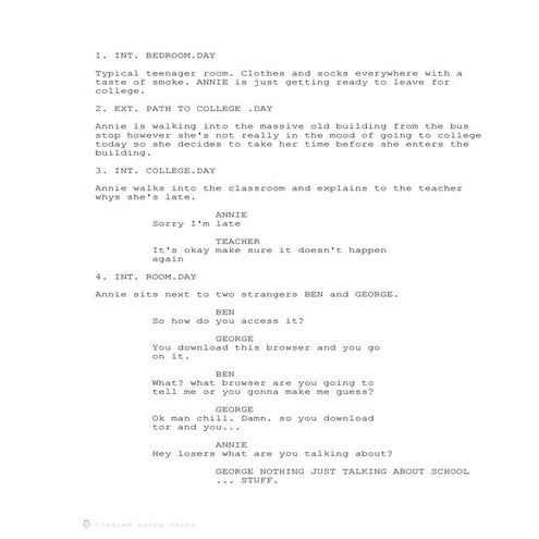 Script the drak web draft 1 | PDF