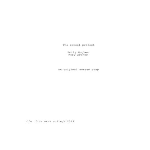 Script the school project | PDF