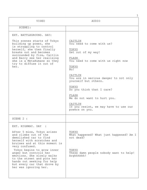 Script tokyo metahuman | PDF