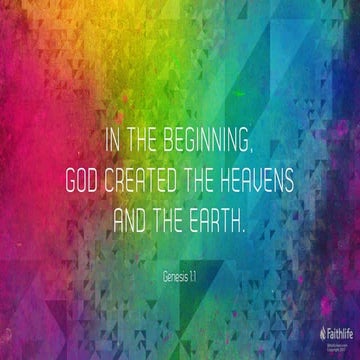 The Book of Genesis Summarized In 17 Scripture Art Graphics | PPT