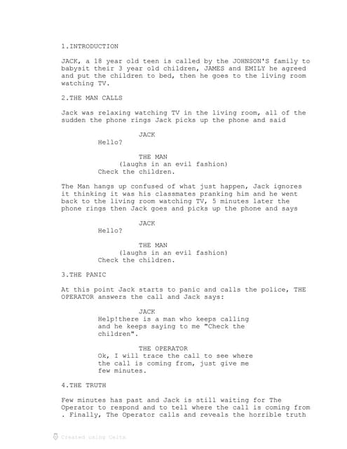 Preliminary Film Plan: Roles & Script | DOCX | Screenwriting | Content Production