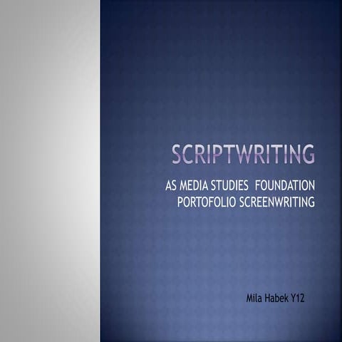 Scriptwriting Ppt