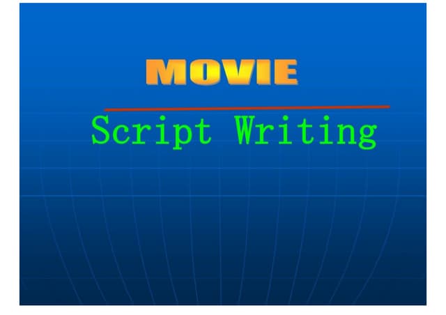 Script Writing Ppt