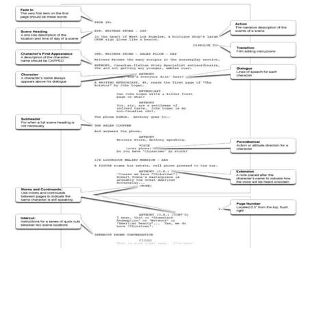 Script writing conventions | DOCX