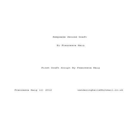 Second Draft Script | DOCX