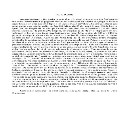 Scrisoare si Rugaciune | ODT