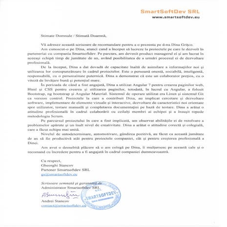 Scrisoare recomandare dina | PDF