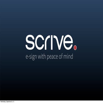 Scrive e-signing - Company presentation | PDF