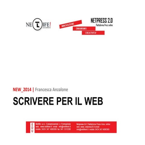 Scrivere per il web | PPT