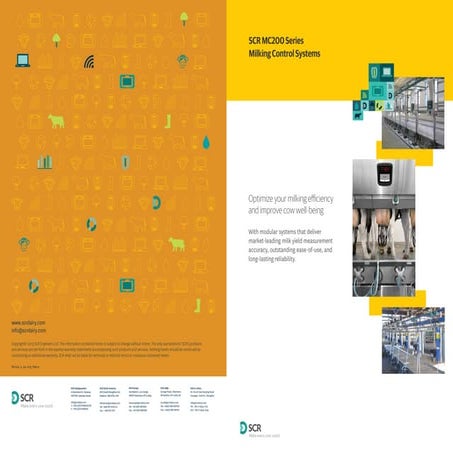 SCR MC200 Series - Automated Milking Machine | PDF