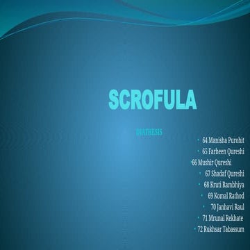 scrofula - king's evil - king could heal the disease | PPTX