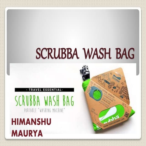 SALES PRESENTATION :- Scrubba wash bag | PPTX