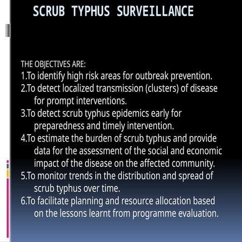 SCRUB TYPHUS SURVEILLANCE.ppt please go through itx | PPTX