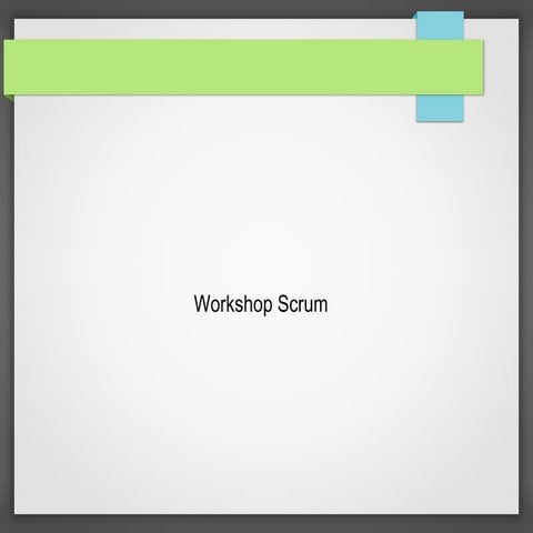 Scrum workshop | PPT