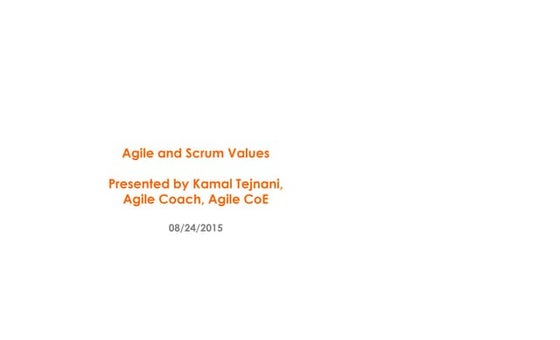 Agile values | PPT