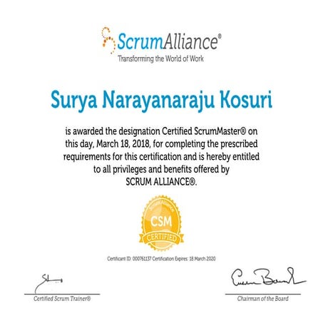 Certified Scrum Master | PPT