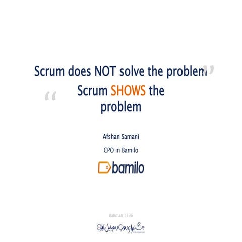 Scrum does not solve the problem | PPT