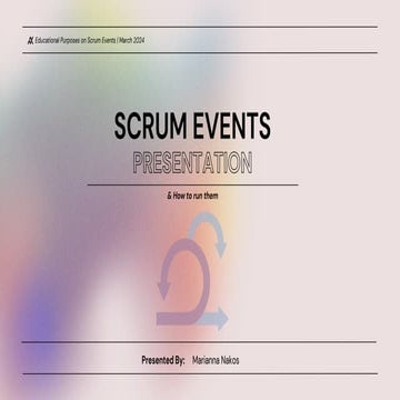 Scrum Events & How to run them effectively | PDF