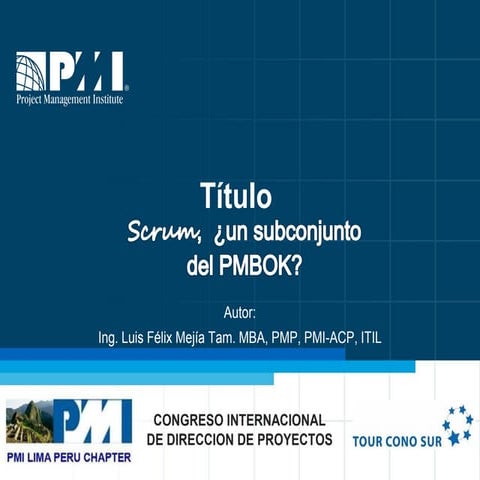 Scrum en la construcción del congreso de PMI | PDF