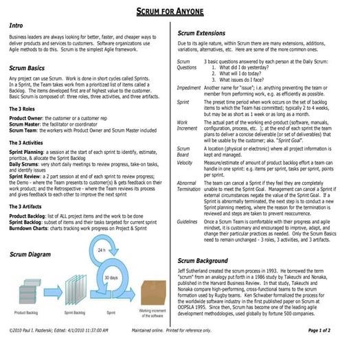 Scrum in your personal life | PDF