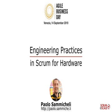 Engineering practices in Scrum for Hardware - Sisma Spa Case Study | PDF