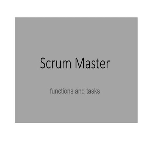 Scrum Master | PPT