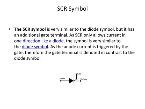 Silicon controlled rectifier ( SCR ) | PPTX | Operating Systems | Computer Software and Applications