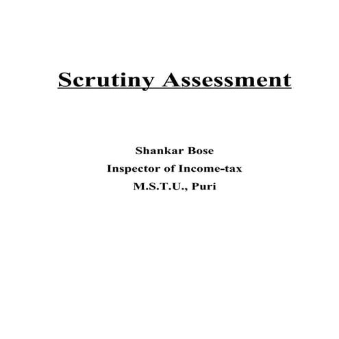 Scrutini assessment | DOC