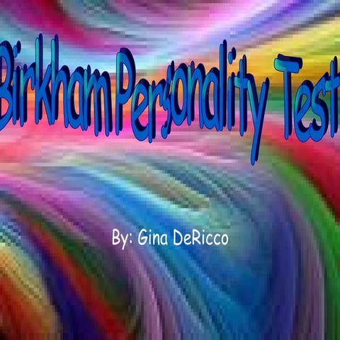 Birkman test | PPT