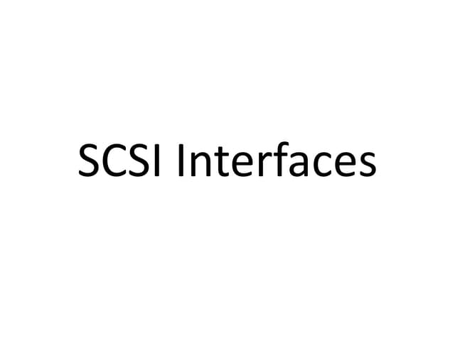 Scsi(small computer system interface)nik | PPTX | Computer Peripherals | Computing