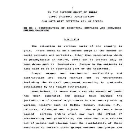 Sc suo motu order | PDF