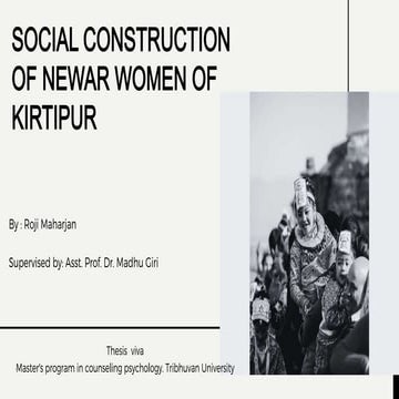Social Construction of Newar women of Kirtipur | PPTX
