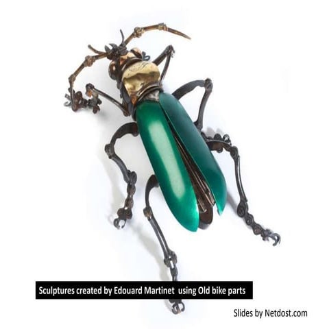 Sculptures created with old bike parts by edouard martinet | PPT