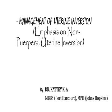 Subinvolution of the uterus | PPTX