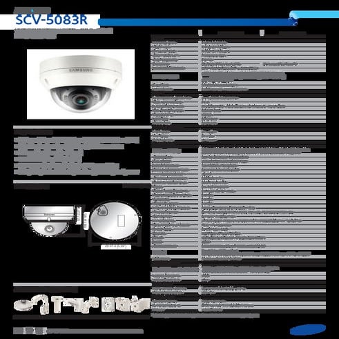 Samsung Techwin SCV-5083R Data Sheet | PDF
