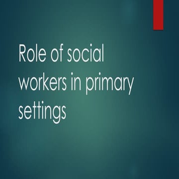 SCW UNIT 4. Primary setting & Secondary setting, by Dr. P.SUJI