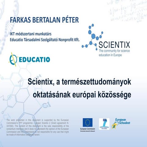 Farkas Bertalan Péter: Scientix Konferencia Budapest 2015 | PDF