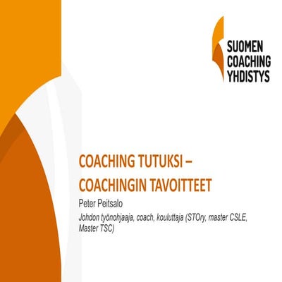 Coachingin tavoitteet | PPT
