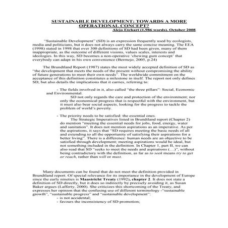 Sustainable Development concept | PDF | Environment | Science