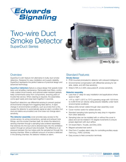 Drager PIR 7200 Fixed Gas Detector - Spec Sheet | PDF