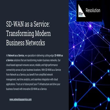 SD-WAN as a Service: The Future of Enterprise Connectivity | PPT