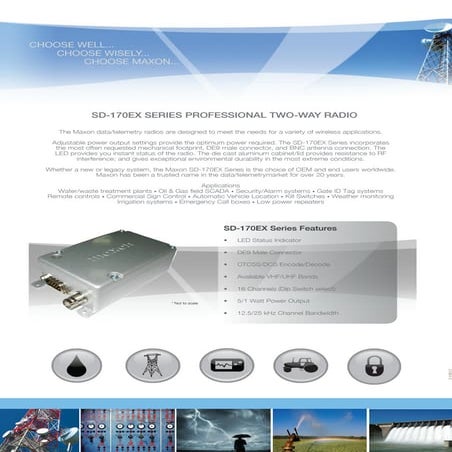 SD 170 EX Series Radios - Maxon Solutions | PDF