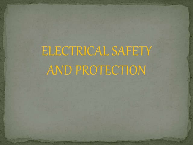 Electrical safety control panel | PPT | Injuries | Diseases and Conditions