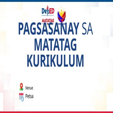 Makabansa” is part of the DepEd Core Values, which are: Maka-Diyos (God ...