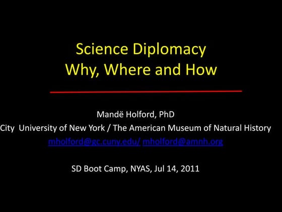 Cathy Campbell - Science Diplomacy | PPT
