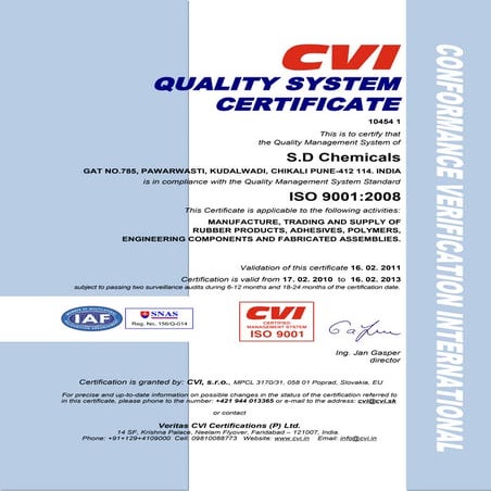Vca certificate-2011-2014 | PDF